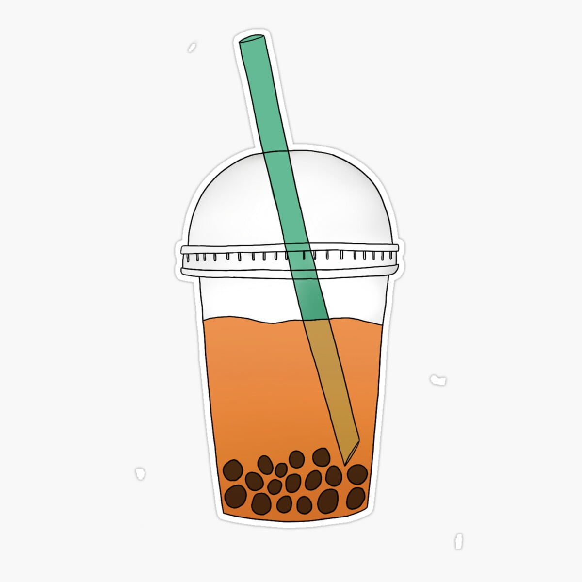 DOPASTICKER Mango Bubble Tea Sticker, Phone Sticker Car Stickers ...