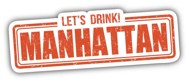 DOPASTICKER Manhattan Drink Stamp Sticker Decal Phone Decal Water ...