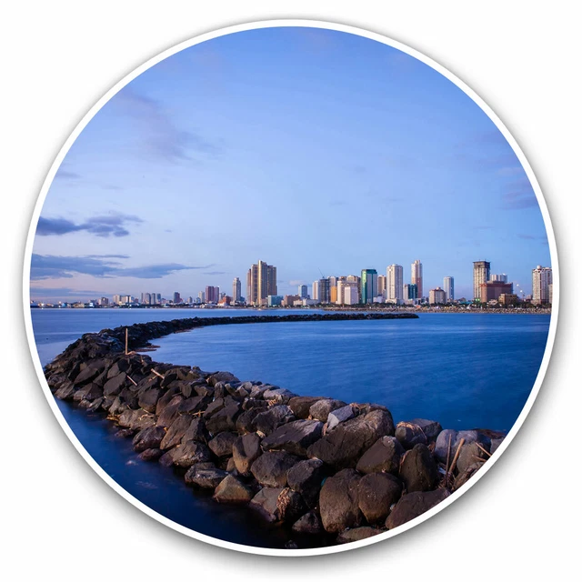 DOPASTICKER Manila Bay Skyline Philippines Sea Cool Gift Decorative ...