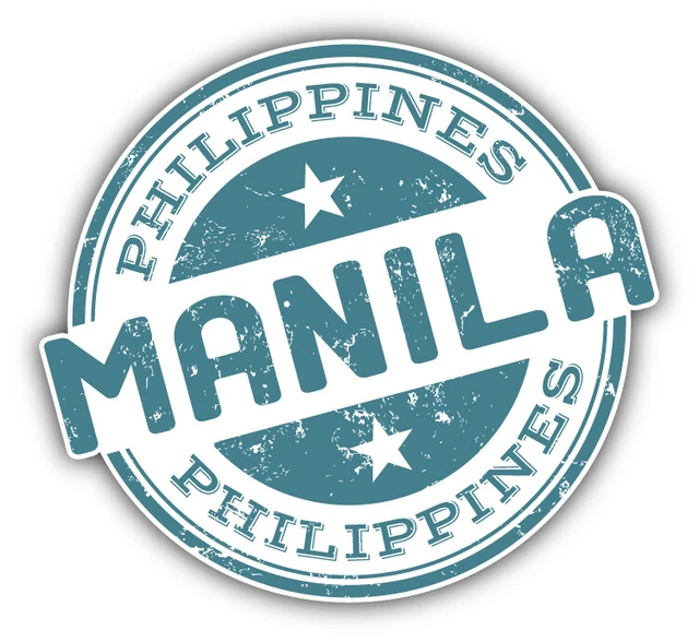 DOPASTICKER Manila City Philippines Grunge Travel Car Sticker Phone ...