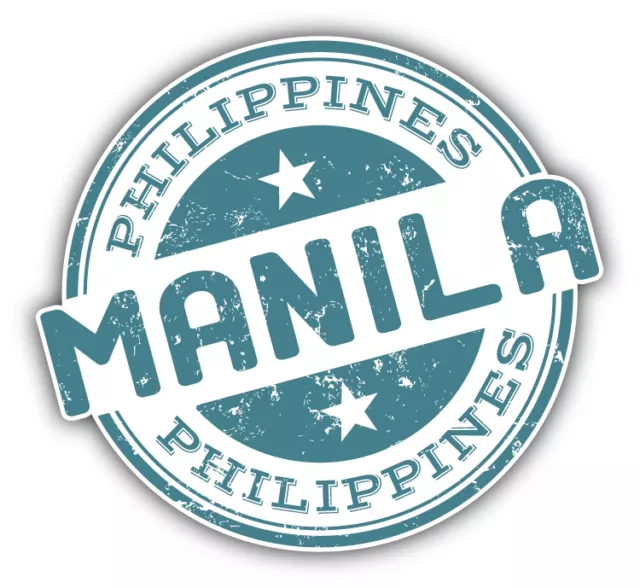 DOPASTICKER Manila City Philippines Grunge Travel Stamp Sticker Decal ...