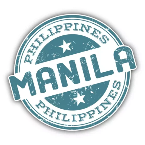 DOPASTICKER Manila City Philippines Grunge Travel Stamp Sticker Decal ...