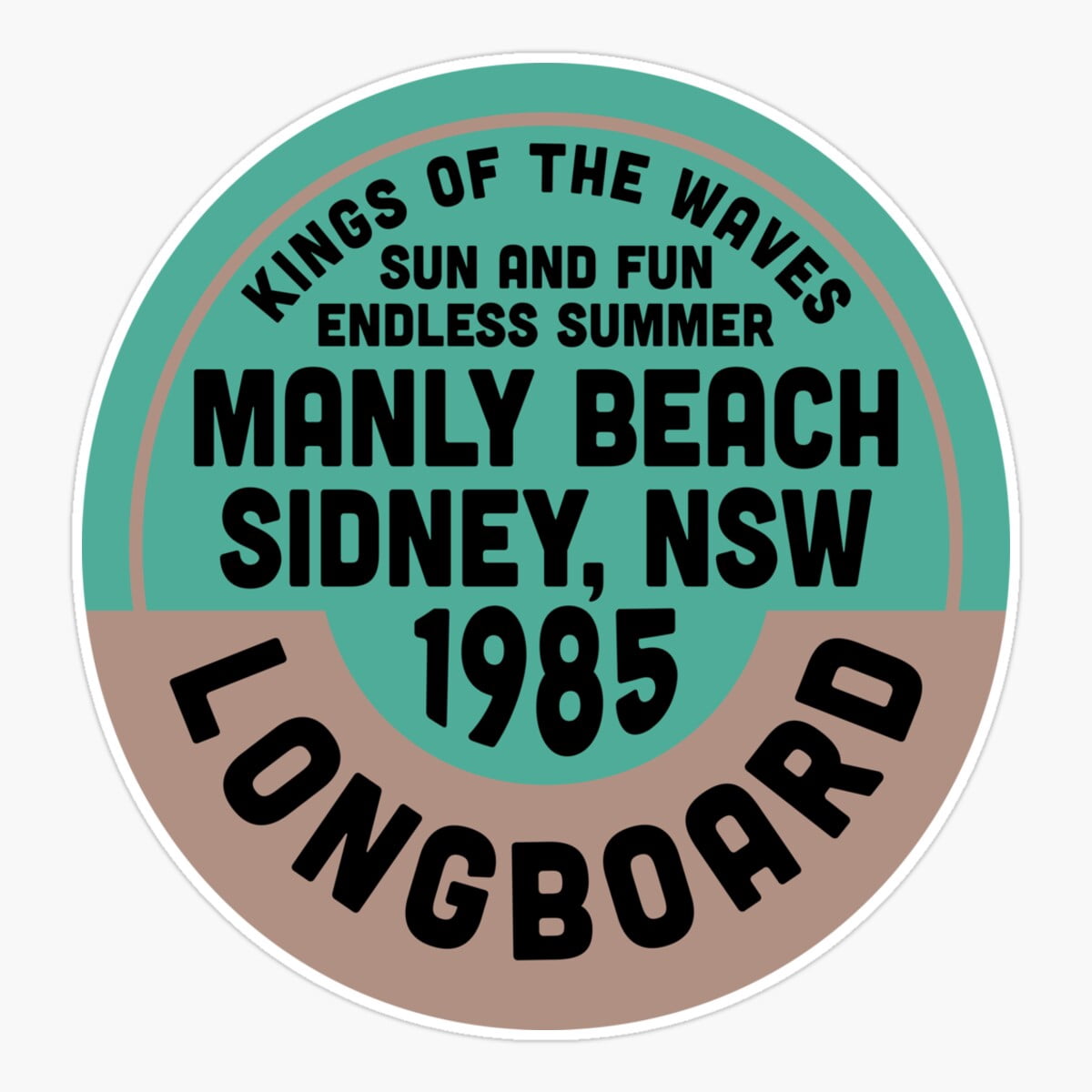 DOPASTICKER Manly Beach Australia Surf Beach Sticker, Phone Sticker Car ...