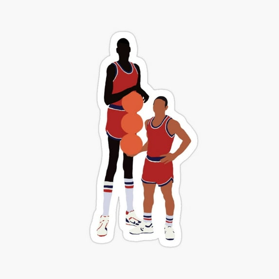 DOPASTICKER Manute Bol And Muggsy Bogues Art, Phone Sticker, Latop ...