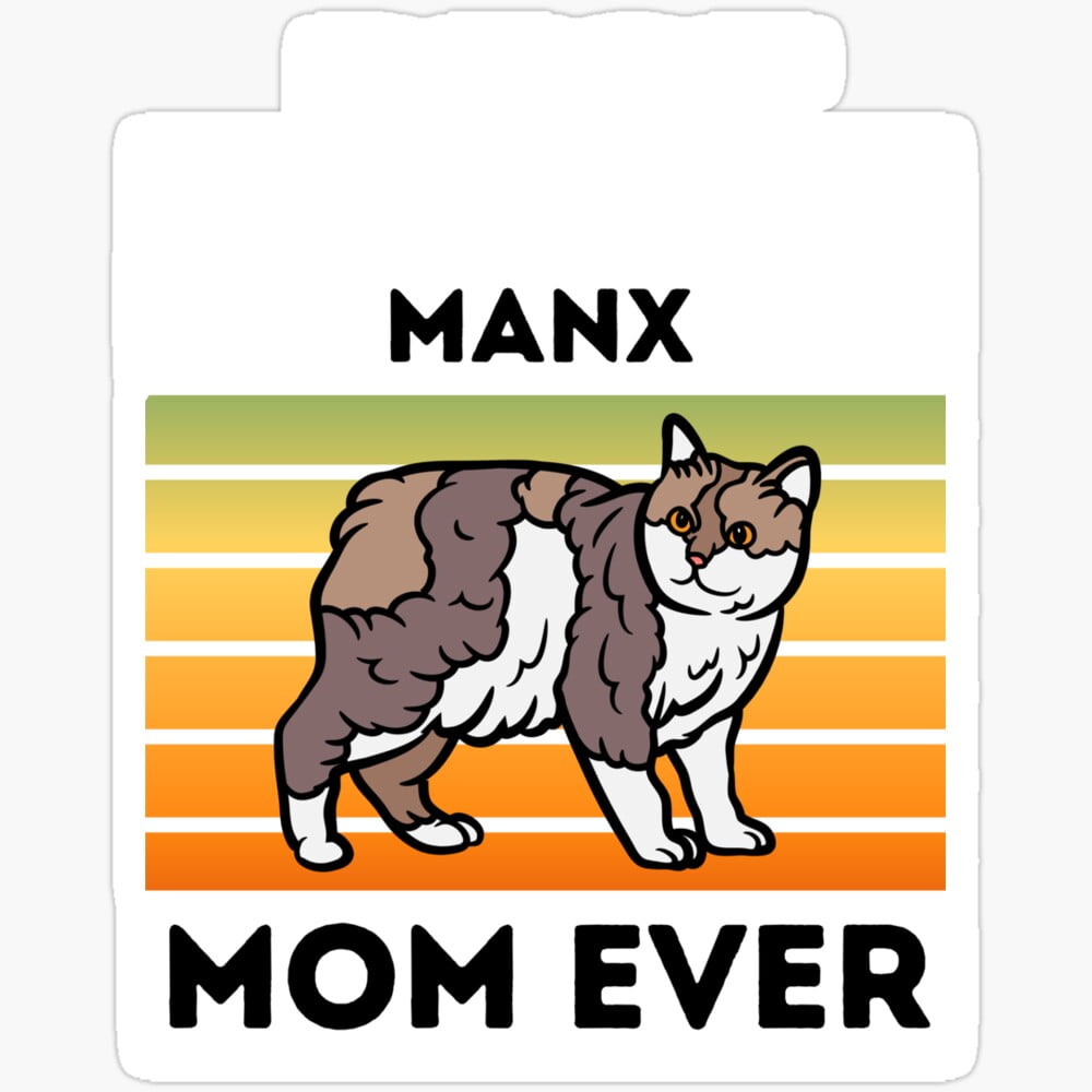 DOPASTICKER Manx Cat Mom Lovers, Mothers Day Gift Manx Lovers Sticker ...