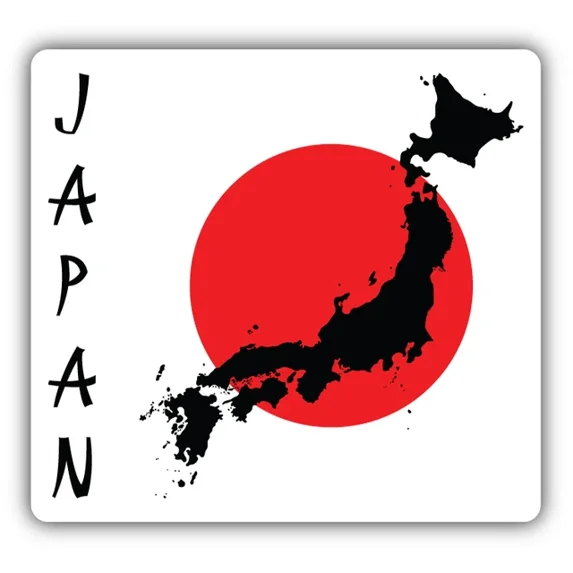 DOPASTICKER Map Of Japan Sticker Decal Phone Decal Water Bottle ...