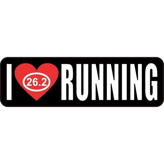 DOPASTICKER Marathon I Love Running Sticker Phone Sticker, Latop ...