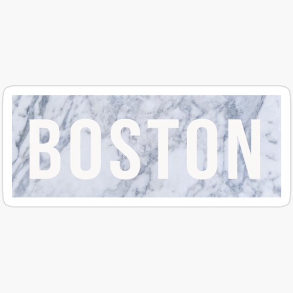 DOPASTICKER Marble Boston Sticker, Decorate Laptops, Water Bottles, And ...