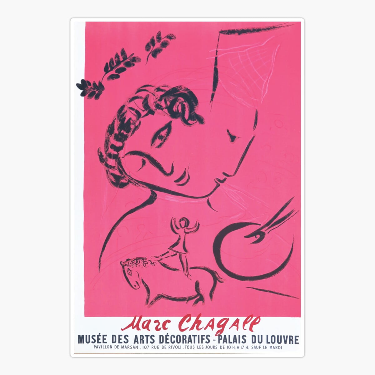 DOPASTICKER Marc Chagall Exhibition Art Poster Sticker, Phone Sticker ...