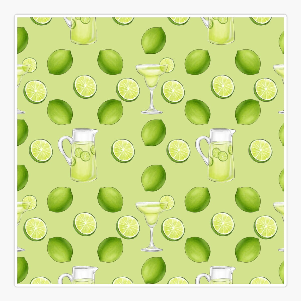 DOPASTICKER Margarita Prints Sticker, Phone Sticker Water Bottle ...