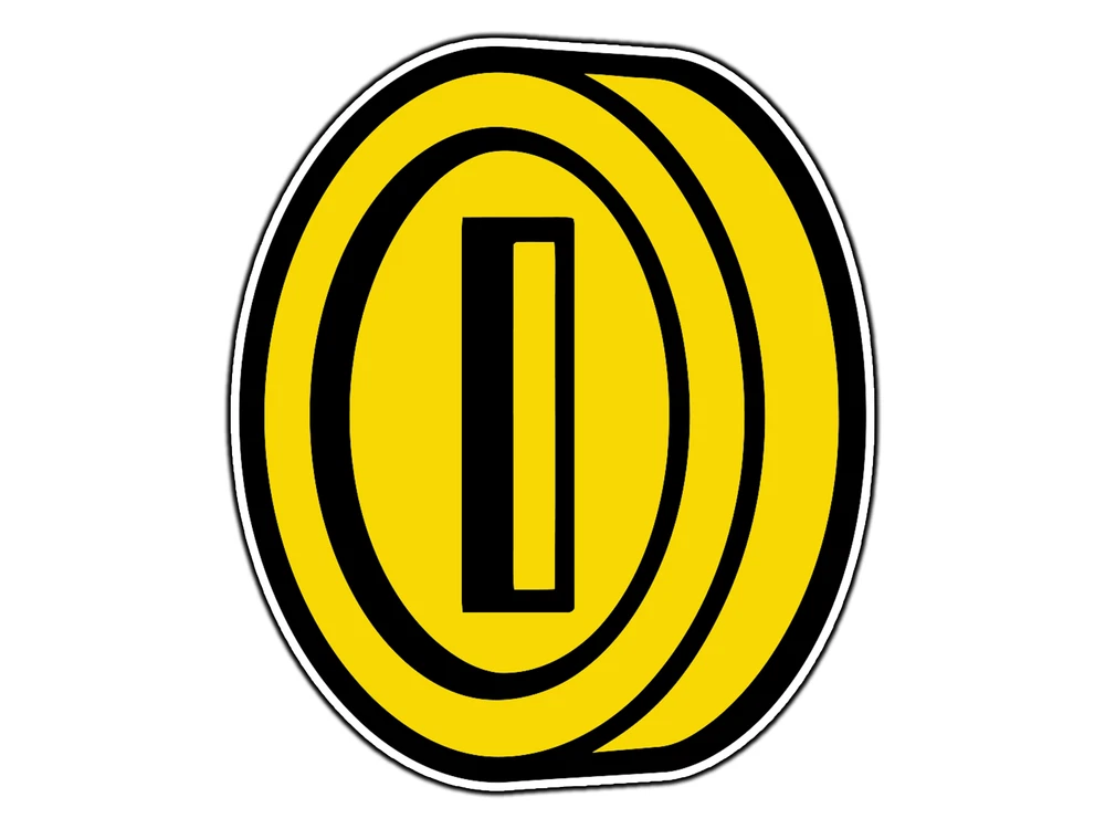 DOPASTICKER Mario Coin 2D Sticker Decal Phone Decal Water Bottle ...