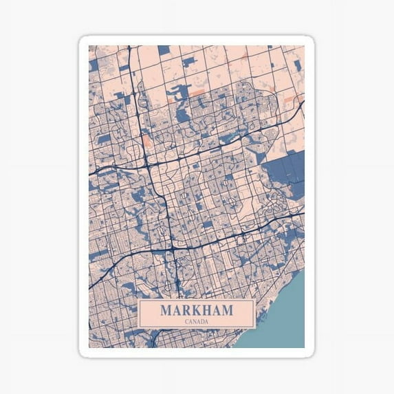 DOPASTICKER Markham City Map Sticker Phone Decal Water Bottle Stickers ...
