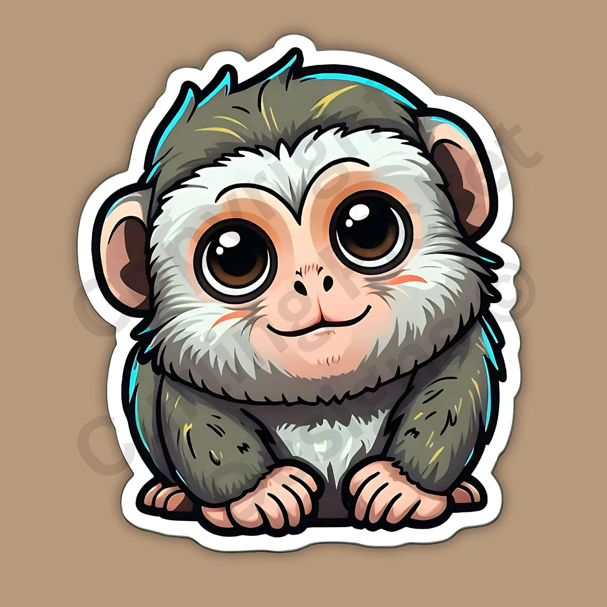 DOPASTICKER Marmoset Monkey Pygmy Tiny Small New World Sticker ...