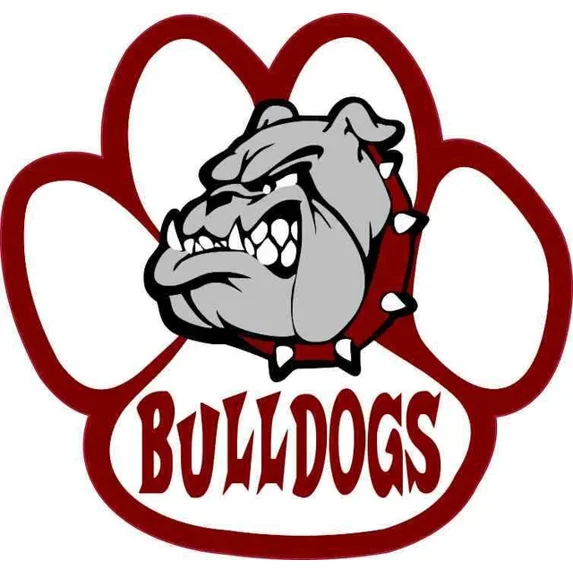 DOPASTICKER Maroon Bulldog Paw Sticker Phone Sticker, Latop Sticker ...