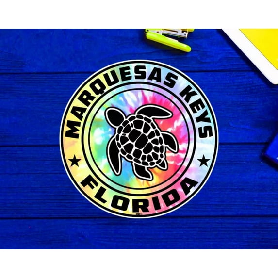 DOPASTICKER Marquesas Keys Florida Beach Sticker Sea Turtle, Phone ...