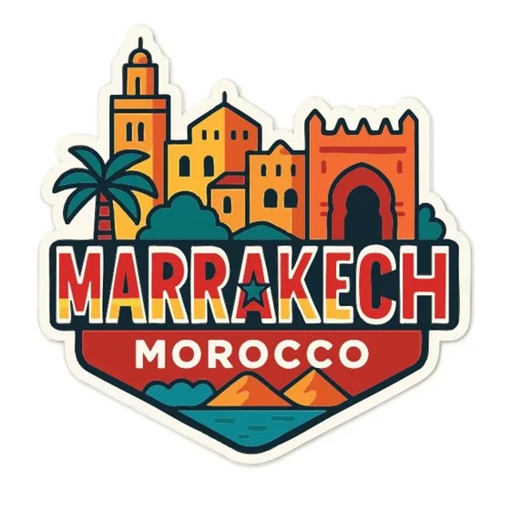 DOPASTICKER Marrakech Morocco Sticker Decal City Skyline Landmark ...
