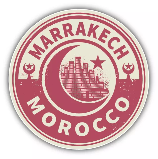 DOPASTICKER Marrakech Morocco Travel Emblem Car Sticker Phone Decal ...