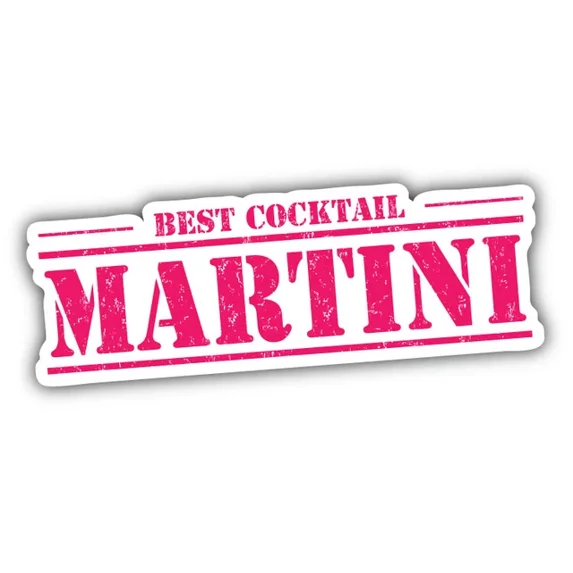DOPASTICKER Martini Cocktail Art Decor Car Sticker Phone Water Bottle ...