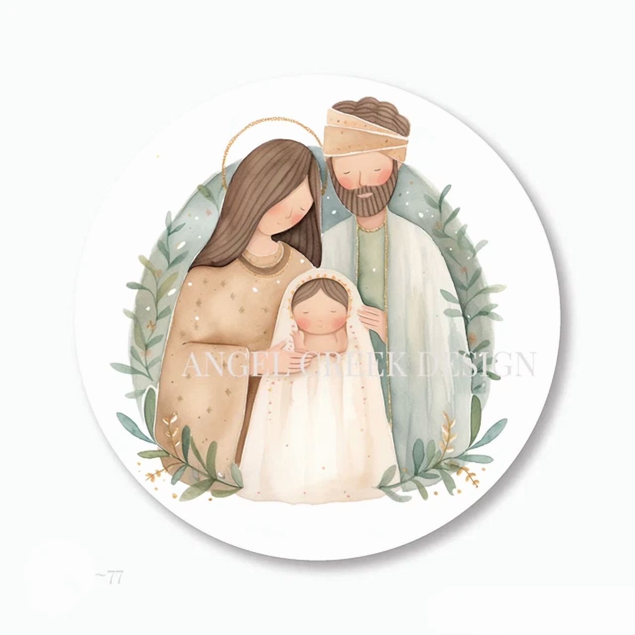 DOPASTICKER Mary And Joseph Scrapbook Stickers Baby Jesus Phone Decal ...