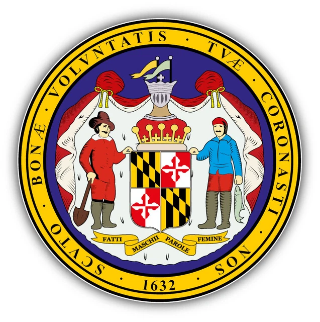 DOPASTICKER Maryland Seal Car Sticker Phone Decal Water Bottle Stickers ...