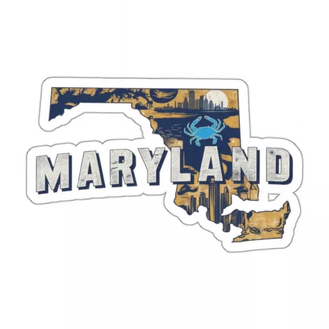 DOPASTICKER Maryland State Outline Design United States Of America ...