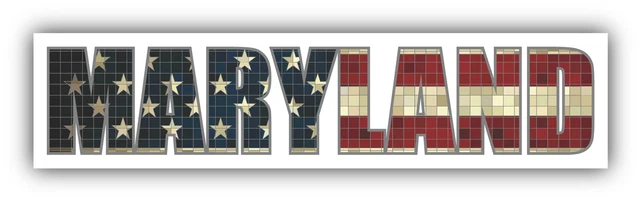 DOPASTICKER Maryland Usa State Flag Sticker Car Phone Decal Water ...