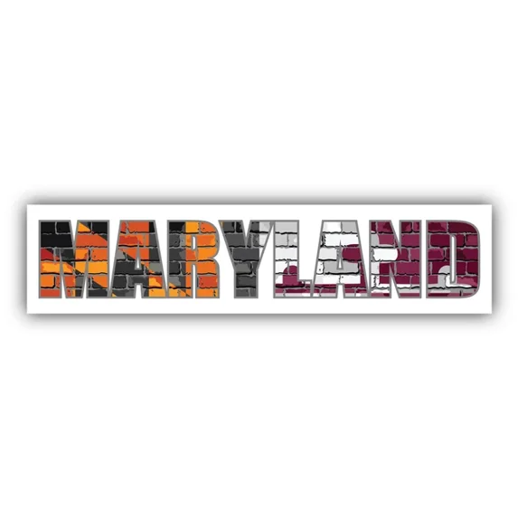 DOPASTICKER Maryland Usa State Flag Sticker Car Phone Decal Water ...