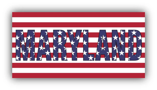 DOPASTICKER Maryland Usa State Flag Sticker Car Phone Decal Water ...