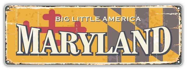 DOPASTICKER Maryland Usa State Grunge Retro Emblem Car Sticker Phone ...