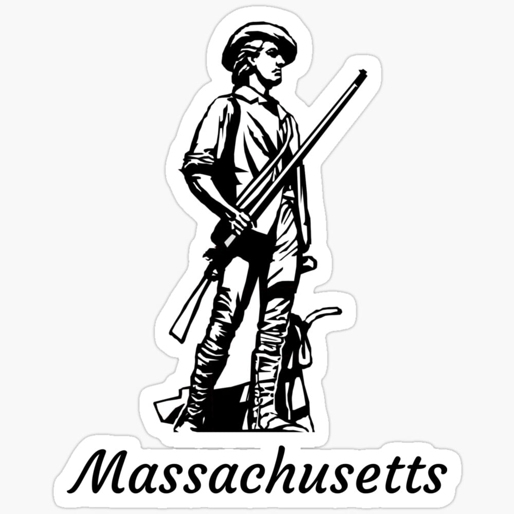 DOPASTICKER Massachusetts Patriot Sticker Fourth Of July Sticker ...