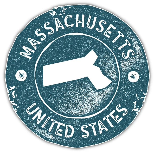 DOPASTICKER Massachusetts Usa State Retro Emblem Car Sticker Phone ...