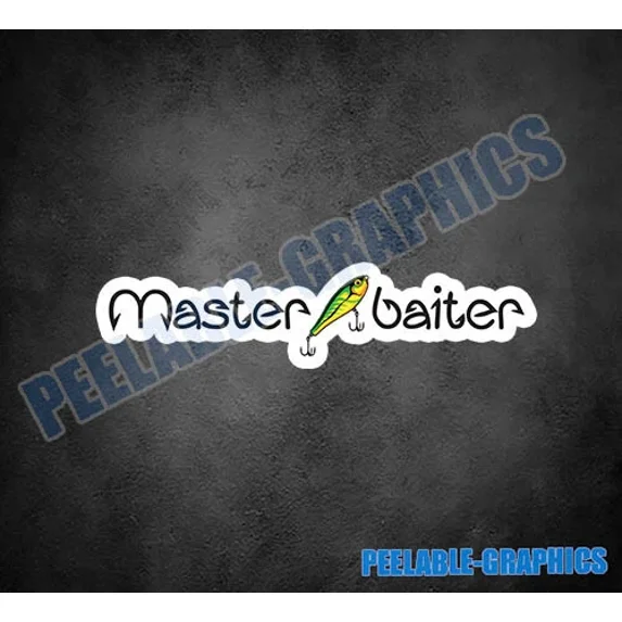DOPASTICKER Master Baiter Sticker Fishing Fish Fisherman Boat Car ...