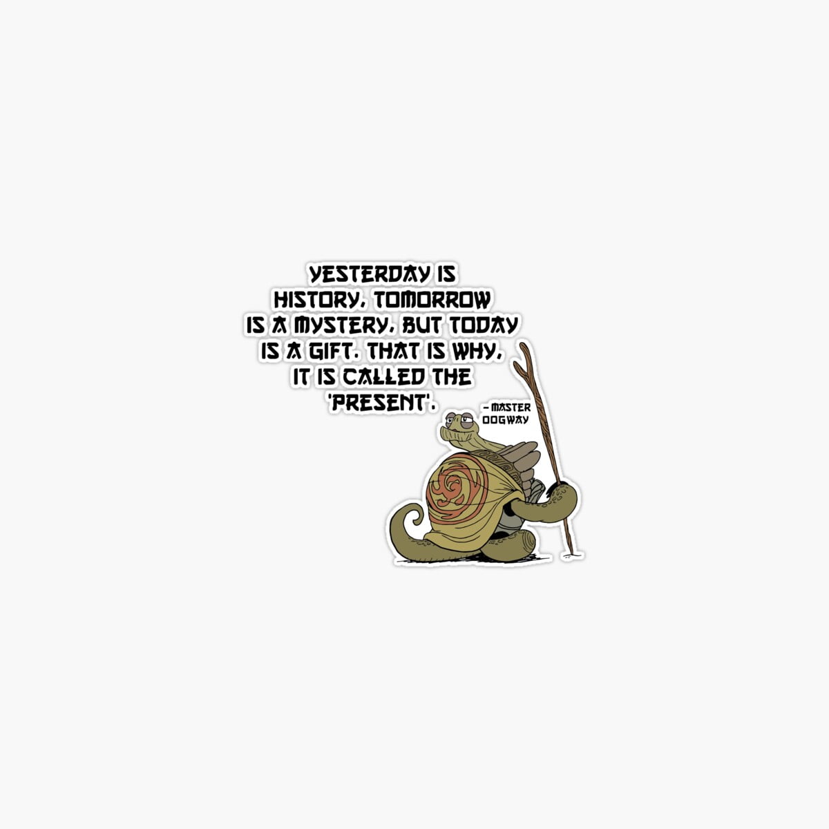 DOPASTICKER Master Oogway Quote Sticker Phone Sticker, Latop Sticker ...