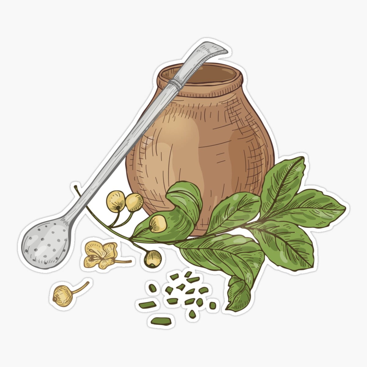 DOPASTICKER Mate Tea Sticker, Phone Sticker Car Stickers, Birthday Gift ...