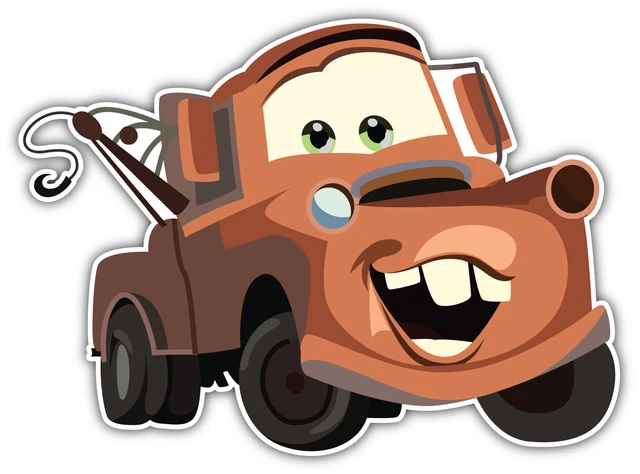 DOPASTICKER Mater Cars Cartoon Sticker Decal Phone Decal Water Bottle ...