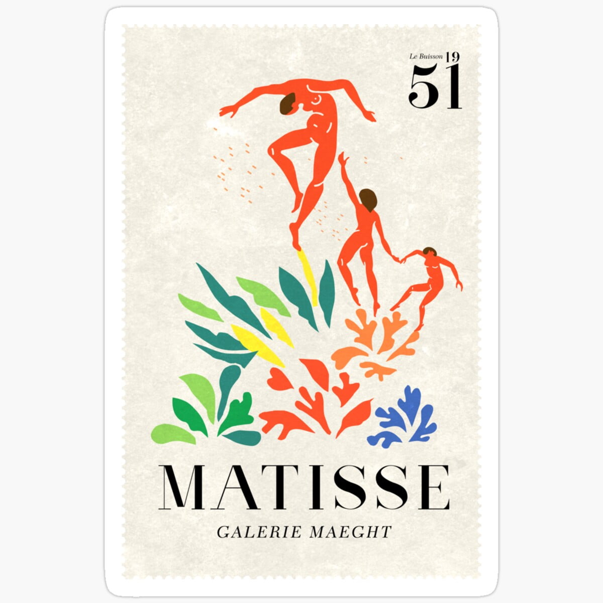 DOPASTICKER Matisse Dance Art Sticker Waterproof Sticker For Water ...
