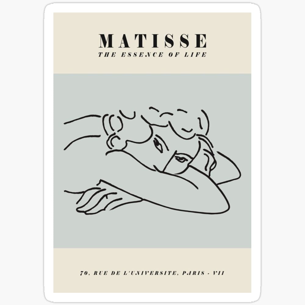 DOPASTICKER Matisse Poster Sticker Phone Decal Water Bottle Stickers ...
