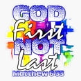 DOPASTICKER Matthew 6:33 God First Not Last Sticker, Phone Sticker Car ...