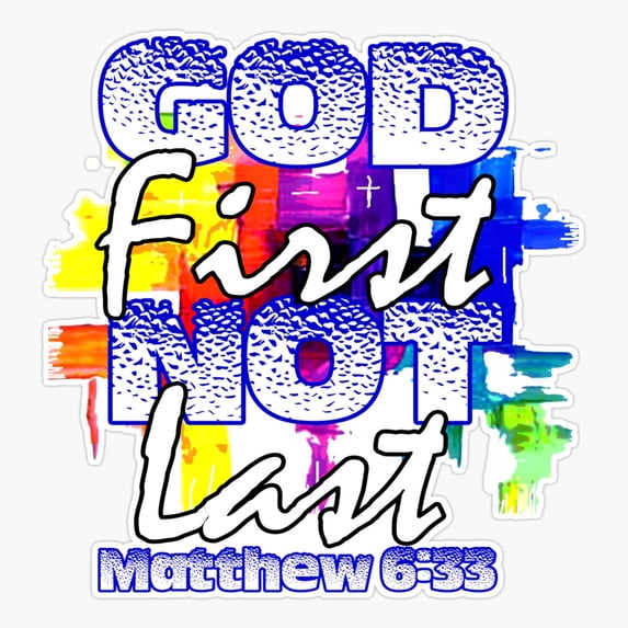 DOPASTICKER Matthew 6:33 God First Not Last Sticker, Phone Sticker Car ...