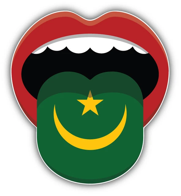 DOPASTICKER Mauritania Flag Mouth Car Sticker Phone Decal Water Bottle ...
