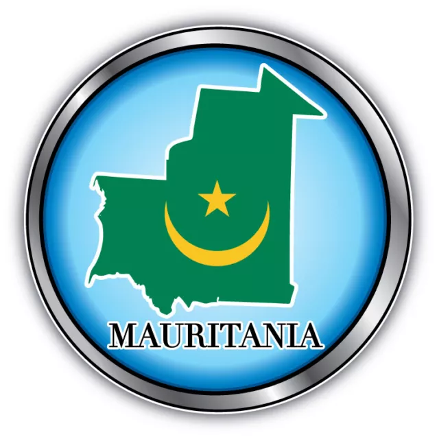 DOPASTICKER Mauritania Map Flag Label Car Sticker Phone Decal Water ...