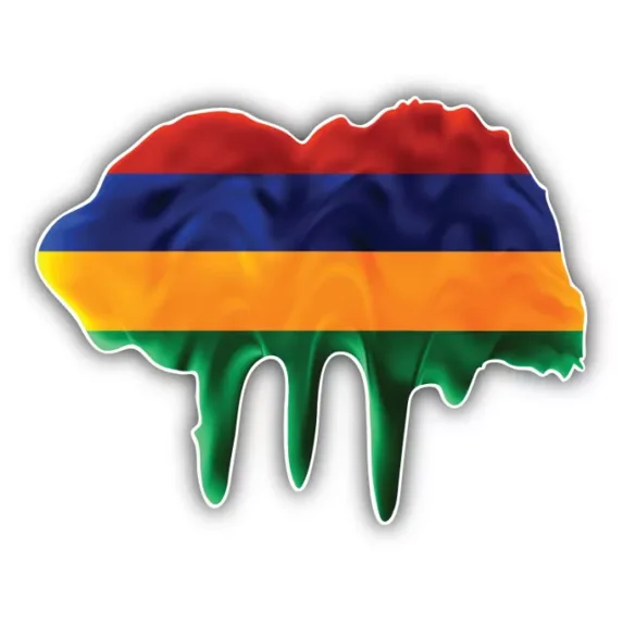 DOPASTICKER Mauritius Flag Blot Car Sticker Phone Decal Water Bottle ...