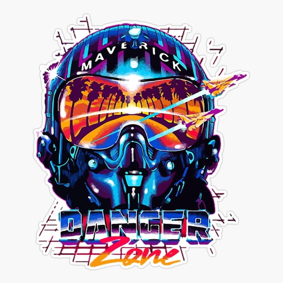 DOPASTICKER Maverick Danger Zone Sticker, Phone Sticker Water Bottle ...