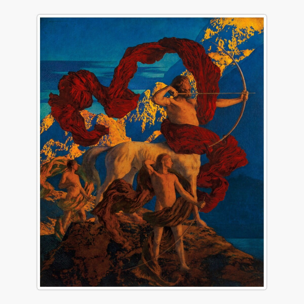 DOPASTICKER Maxfield Parrish, Jason And His Teacher 1909 Sticker, Phone ...