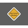 DOPASTICKER May Contain Alcohol Sticker Caution Warning Sticker Phone ...
