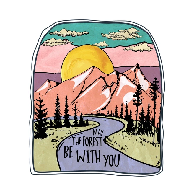 DOPASTICKER May The Forest Be With You Sticker Travel Hike Travel ...