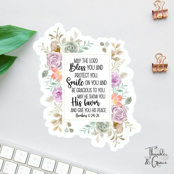 DOPASTICKER May The Lord Bless You Sticker, Words Of Affirmation ...