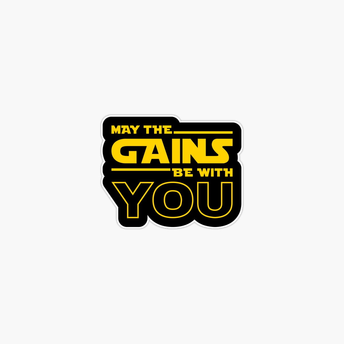 DOPASTICKER May The Gains Be With You Sticker, Phone Sticker Car ...