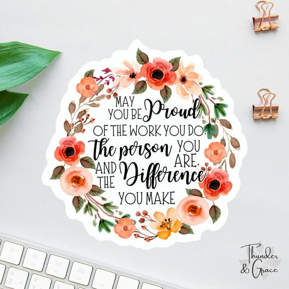 DOPASTICKER May You Be Proud Of The Work You Do Sticker, Social Worker ...