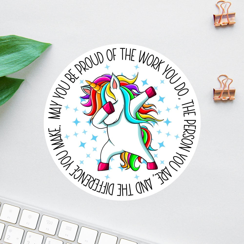 DOPASTICKER May You Be Proud Of The Work You Do Unicorn Nurse Sticker ...